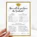 Graduation Game Cards Download Graduation Party Decoration Gold How ...