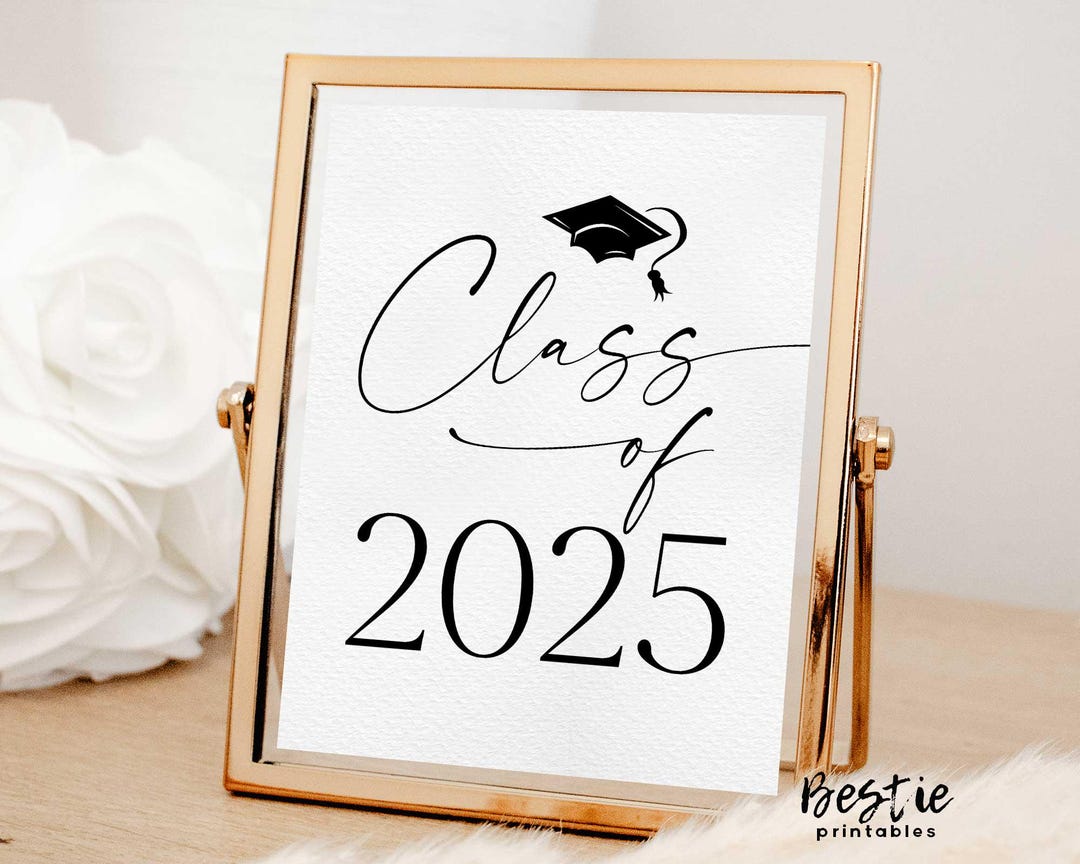 Printable Class of 2025 Sign, Grad Party Signs, Senior Party Signs ...