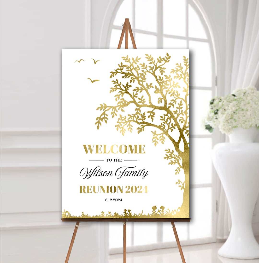 Family Reunion Welcome Sign for Easel, Family Gathering 2024, Foam ...