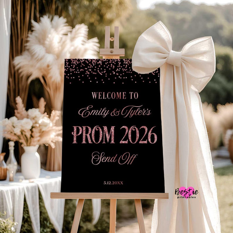 Prom Send off Party Sign, Senior Prom Send-off Poster, Welcome Sign ...