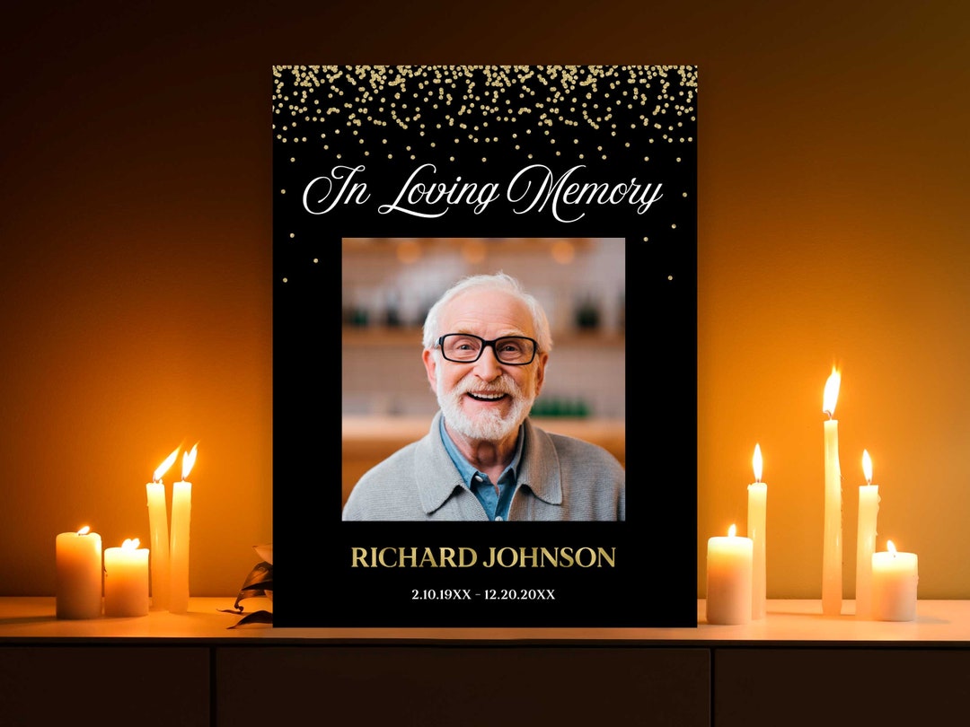 Memorial Welcome Sign, in Loving Memory, Funeral Welcome Board, Printed ...