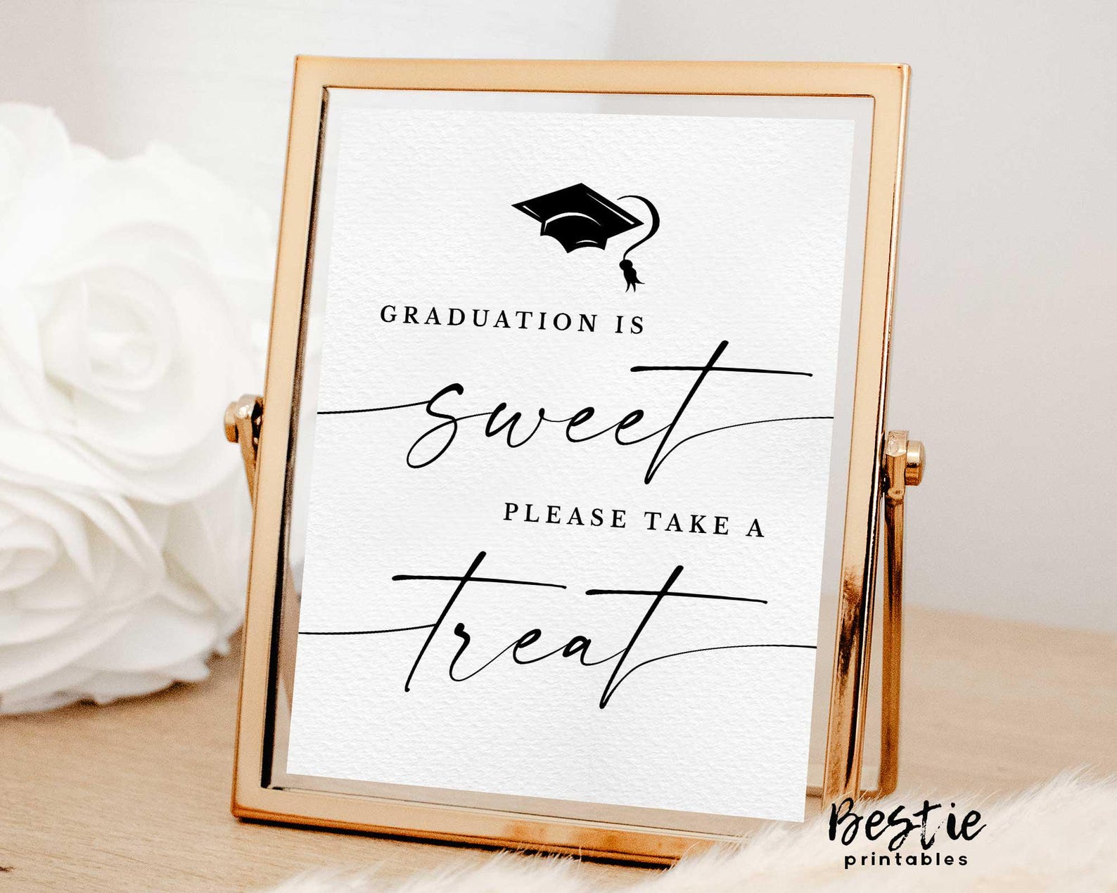 Graduation is Sweet Sign, Graduation Party Signs, Sweet Treats Sign ...