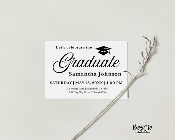 Graduation Party Insert Cards