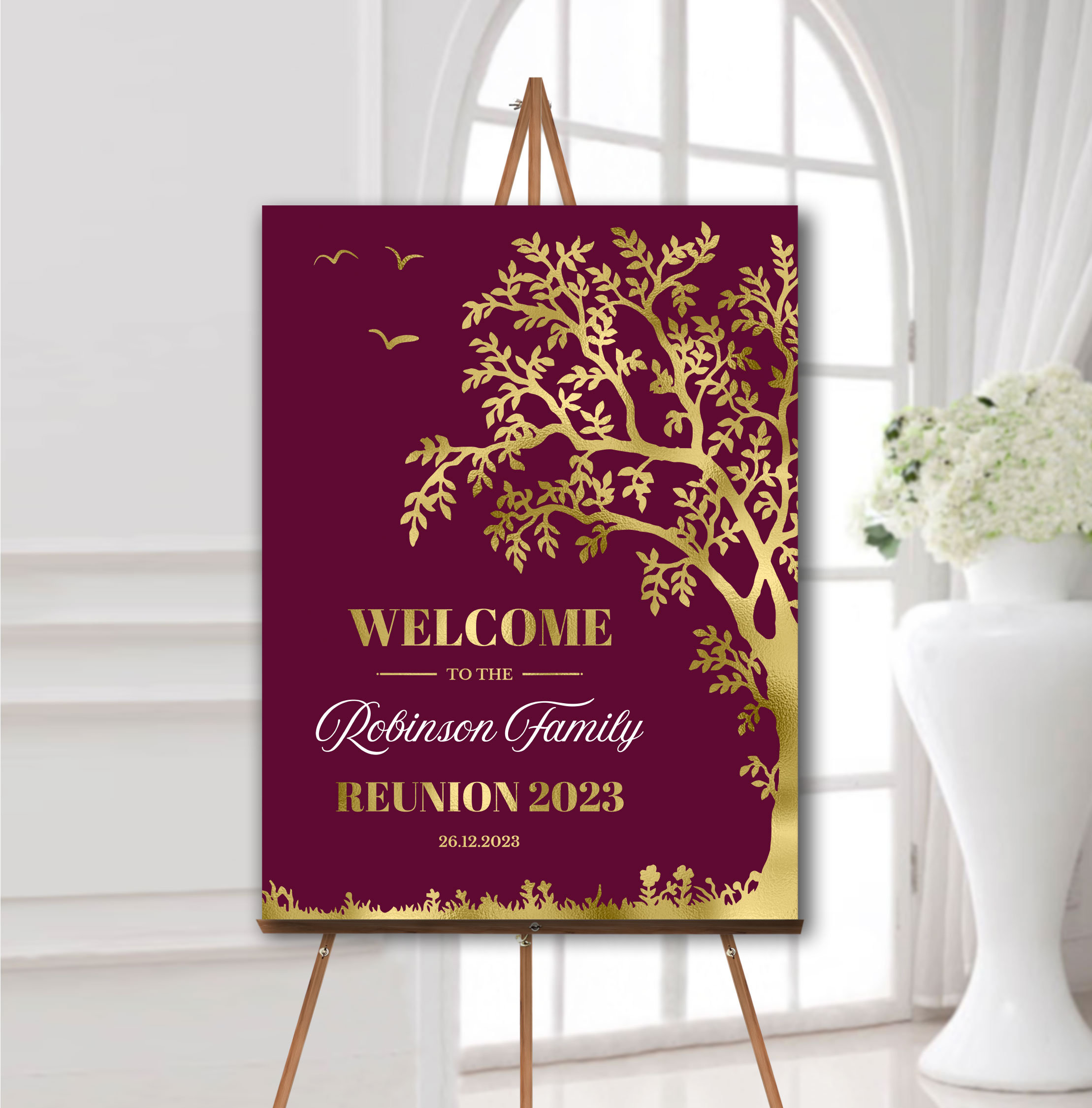 Maroon Family Reunion Welcome Sign 2023 Printed Foam Board or Poster or ...