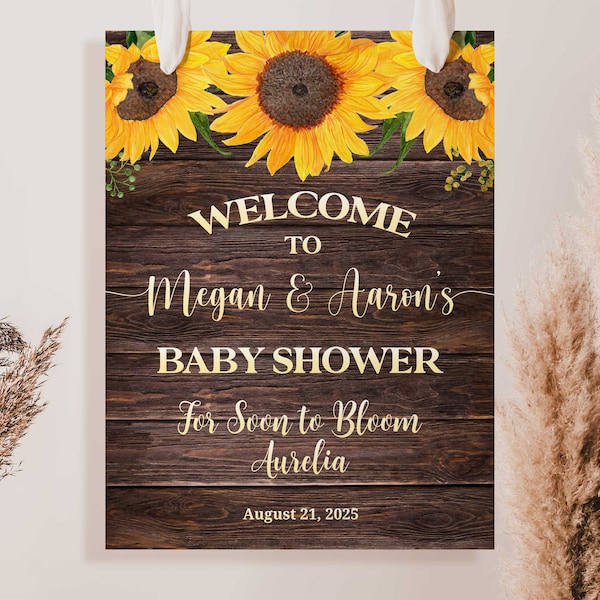 Welcome Sign Baby Shower Rustic - Etsy