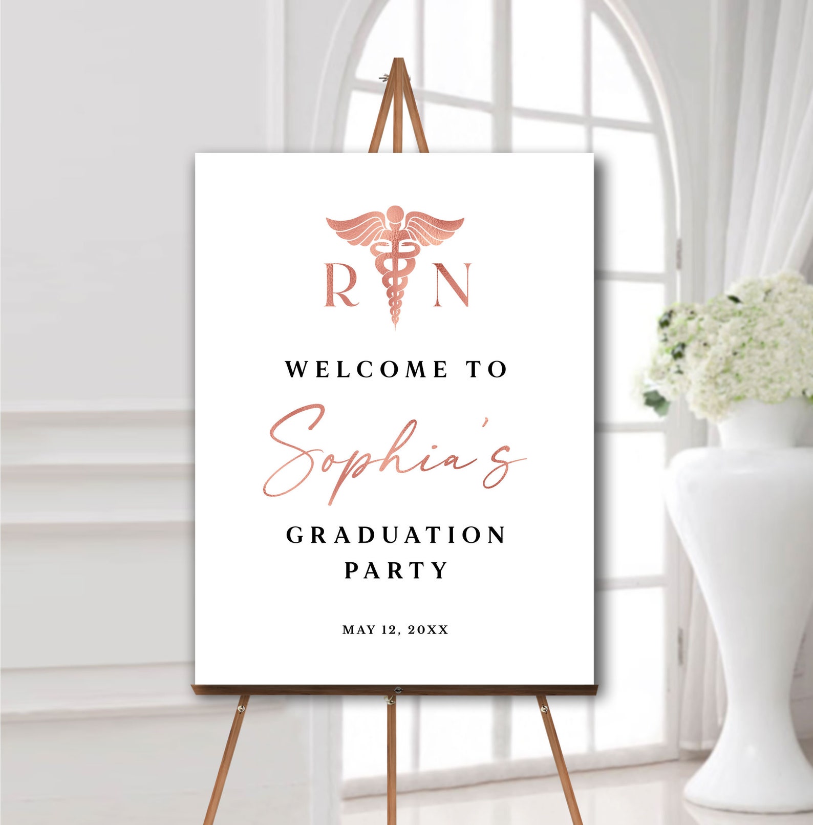 Rose Gold Nurse Graduation Welcome Sign (foam Board or Digital Download ...