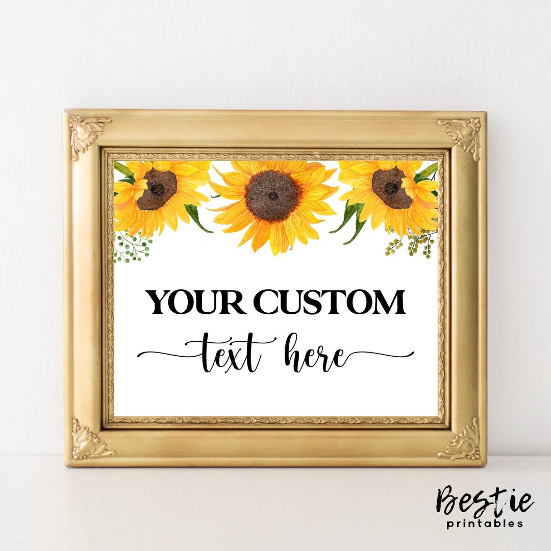 Sunflowers Sign, Custom Signs, Rustic, Sunflower, Personalized, Wedding ...