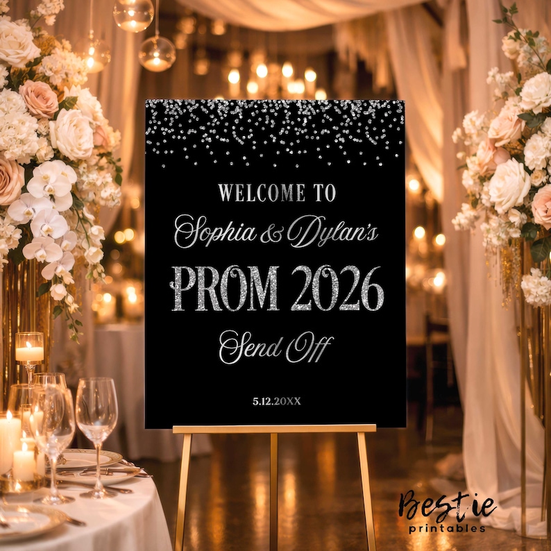 Prom Send off Party Sign, Senior Prom Send-off Poster, Welcome Sign ...