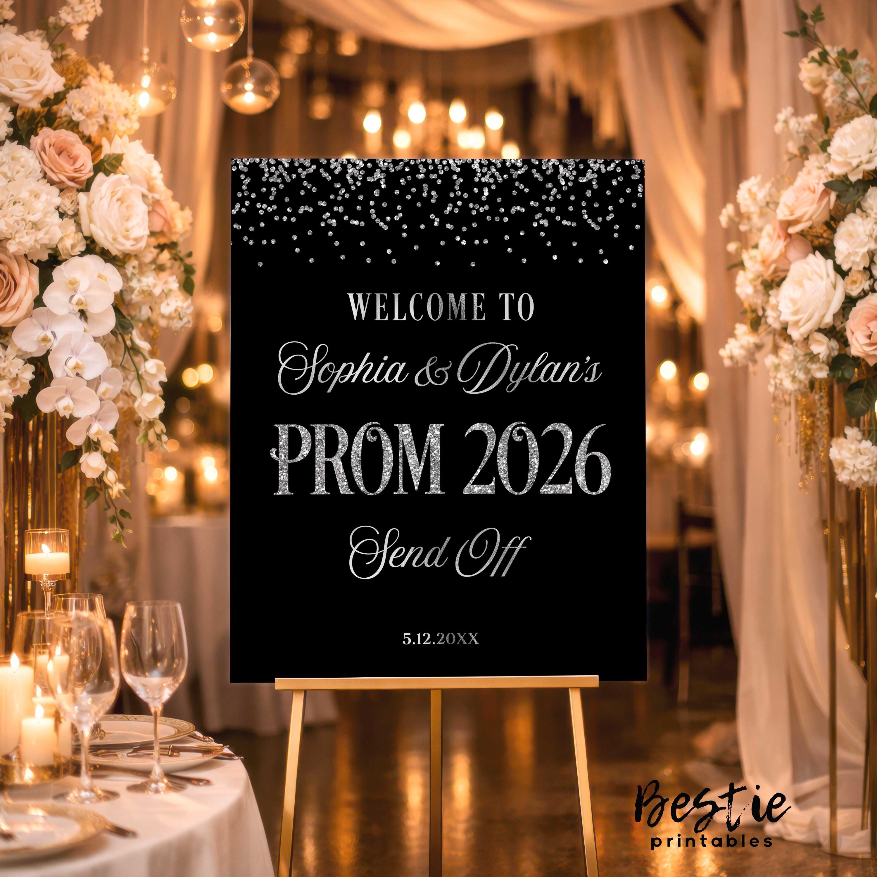 Prom Send off Party Sign, Senior Prom Send-off Poster, Welcome Sign ...