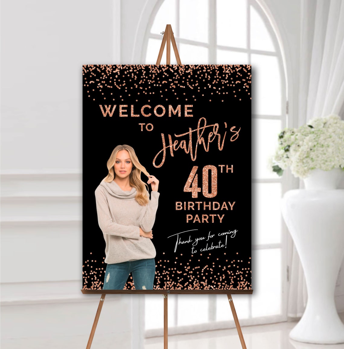 Personalized Birthday Poster With Photo Birthday Welcome Sign - Etsy