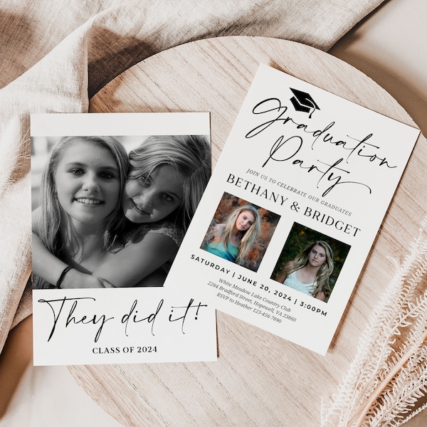 Twins Graduation - Etsy