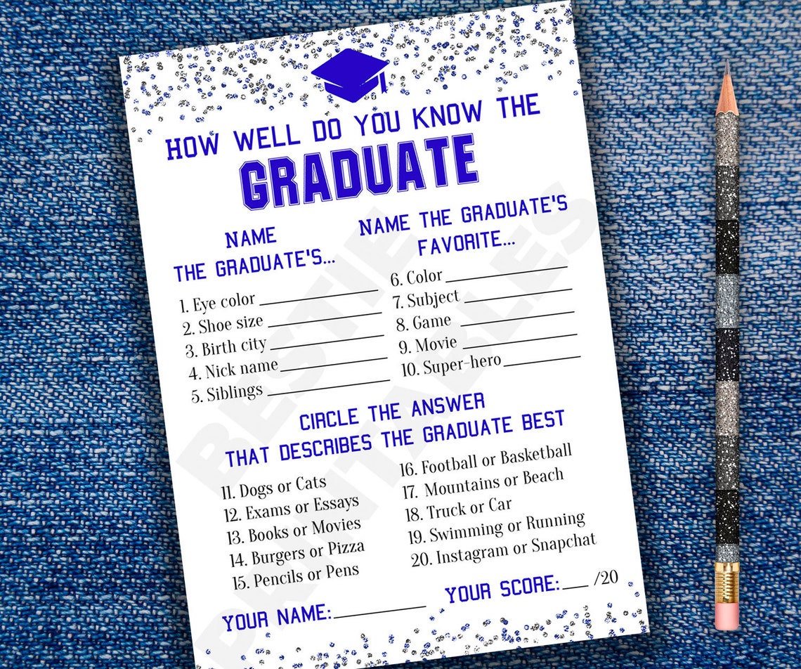 Graduation Party Game Boy Printable Graduation Game Cards How - Etsy