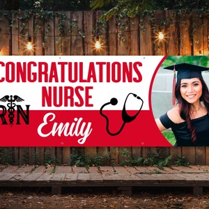 Nurse Graduation Banner Nursing Graduation Banner Rn Bsn Lpn Nurse ...