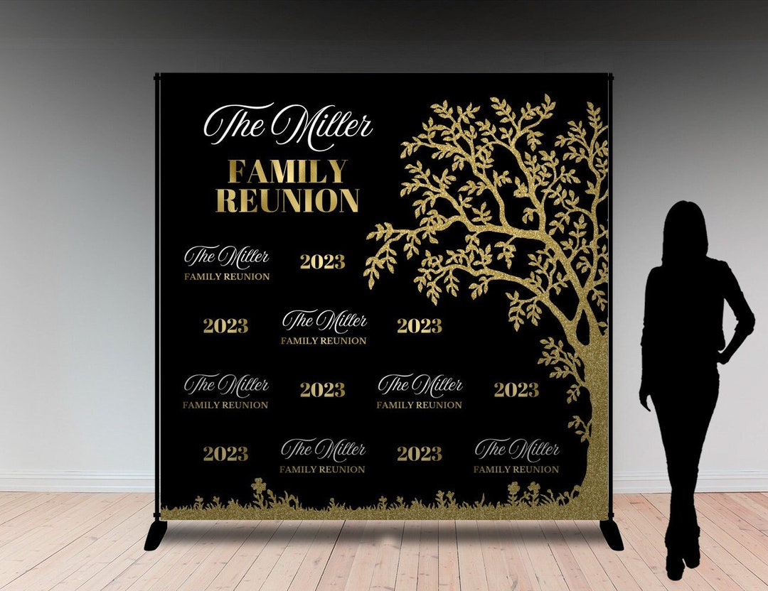 Family Reunion Backdrop Banner Step and Repeat Vinyl Banner or ...