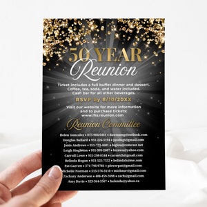 Class Reunion Invitation Personalized Double Sided Printed With ...