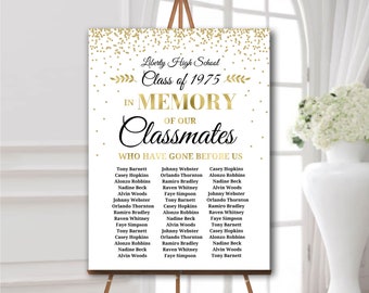 Class Reunion Sign 50th Class Reunion Poster Blue and Silver High ...