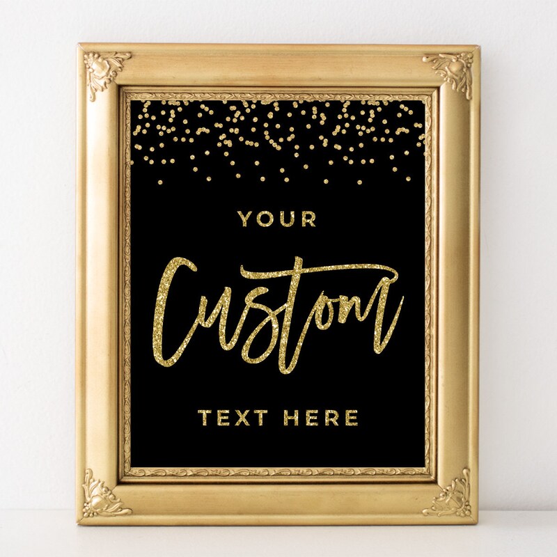 Gold Custom Wording - Etsy