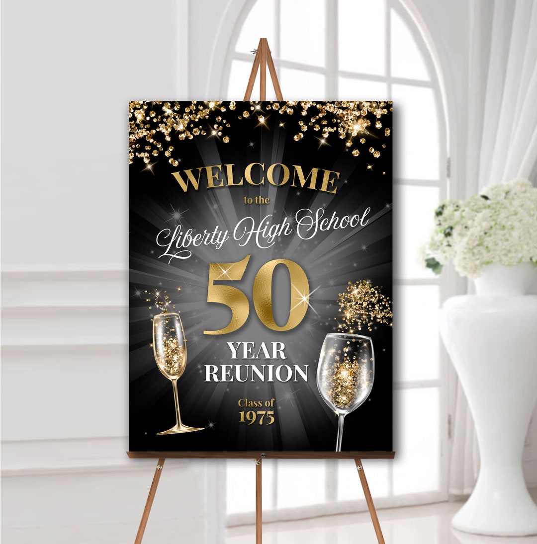 Class Reunion Sign 50th Class Reunion Sign High School Reunion Sign ...