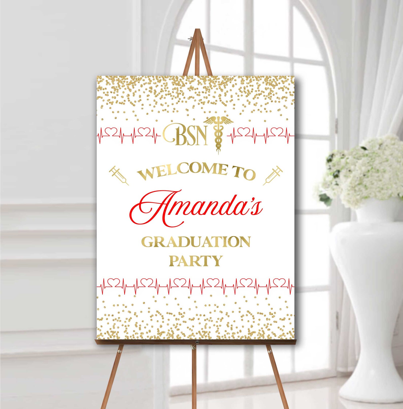 Nurse Graduation Welcome Sign, Nursing Graduation Party Decoration, Rn ...
