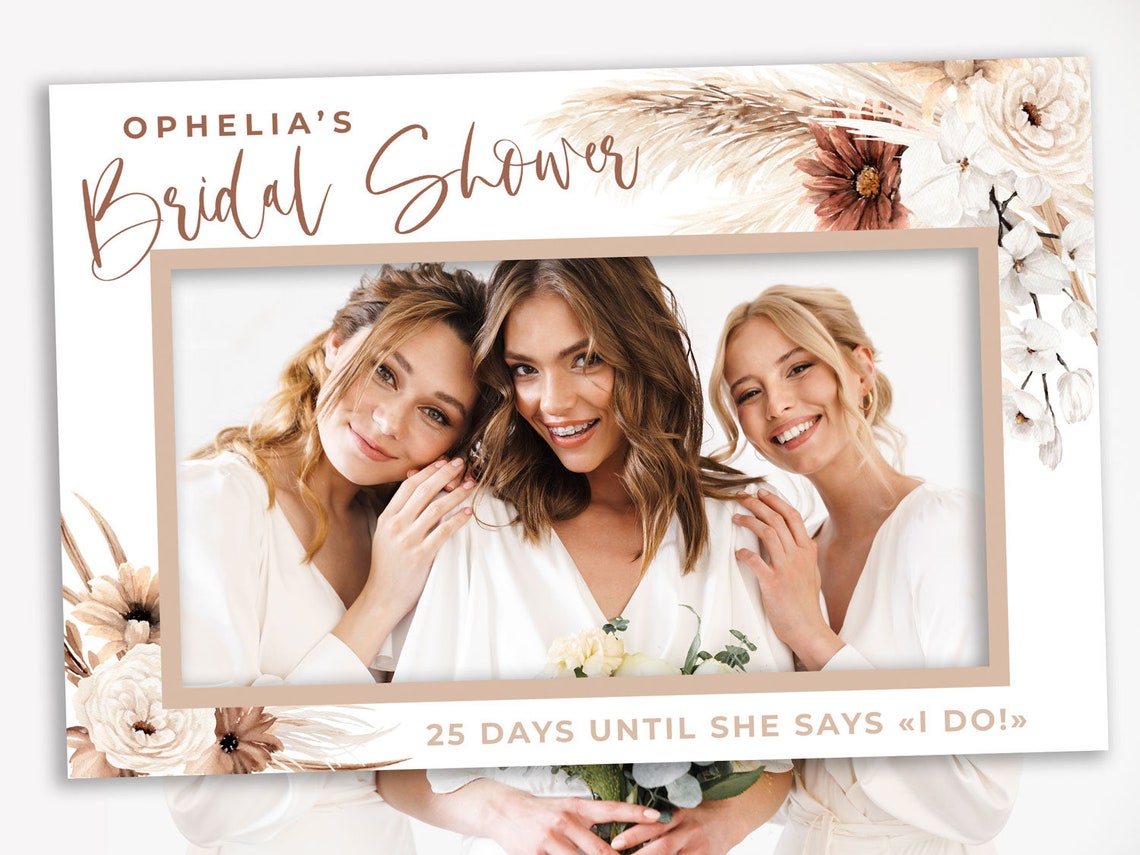 Boho Bridal Shower Photo Prop Frame Bridal Shower Decorations Boho ...