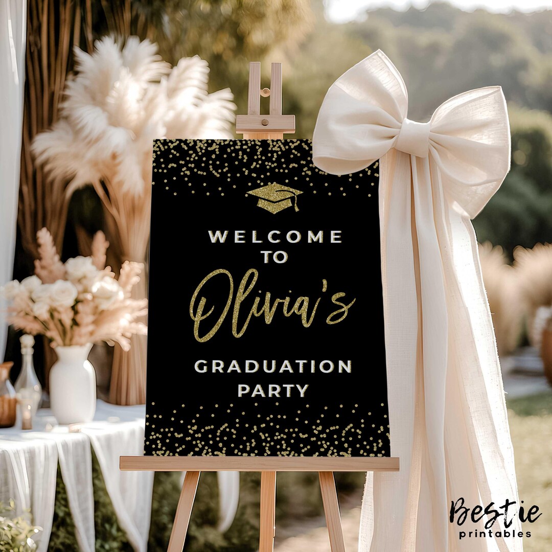 Graduation Party Welcome Sign, Graduation Foam Board, Graduation Party ...