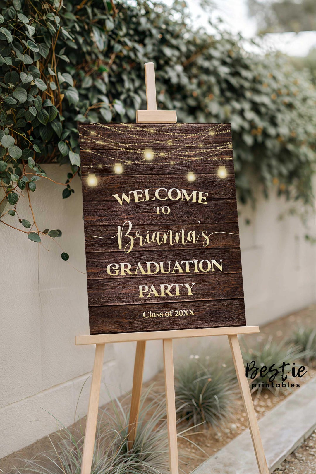 Rustic Graduation Welcome Sign, Grad Party Decorations, Rustic ...