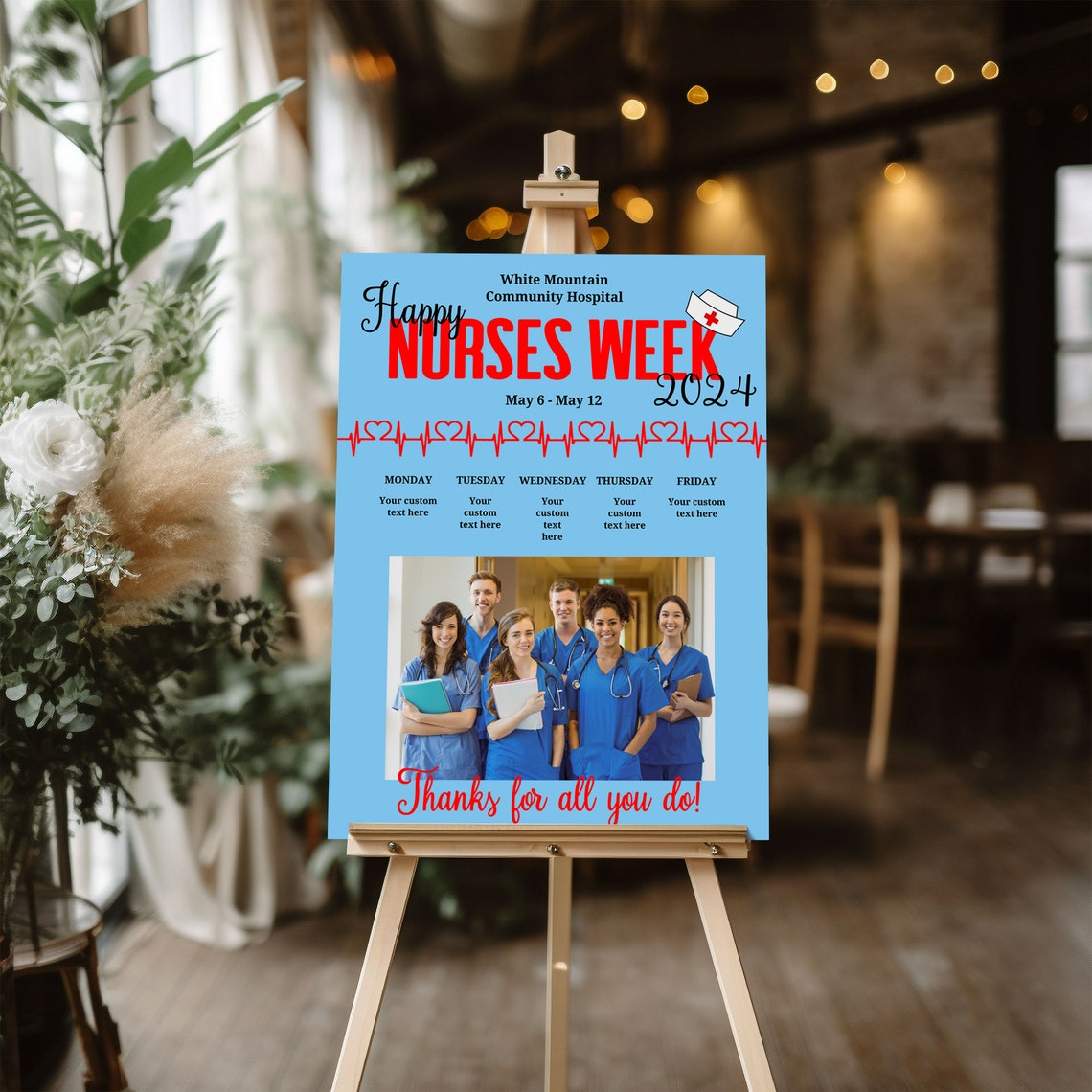 Nurses Week Poster 2024, Nurse Week Sign With Photo, Nurses Week ...