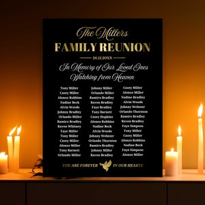 Reunion Memorial Table - Etsy