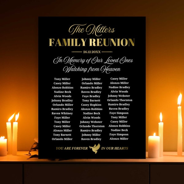 Reunion Memorial Table - Etsy