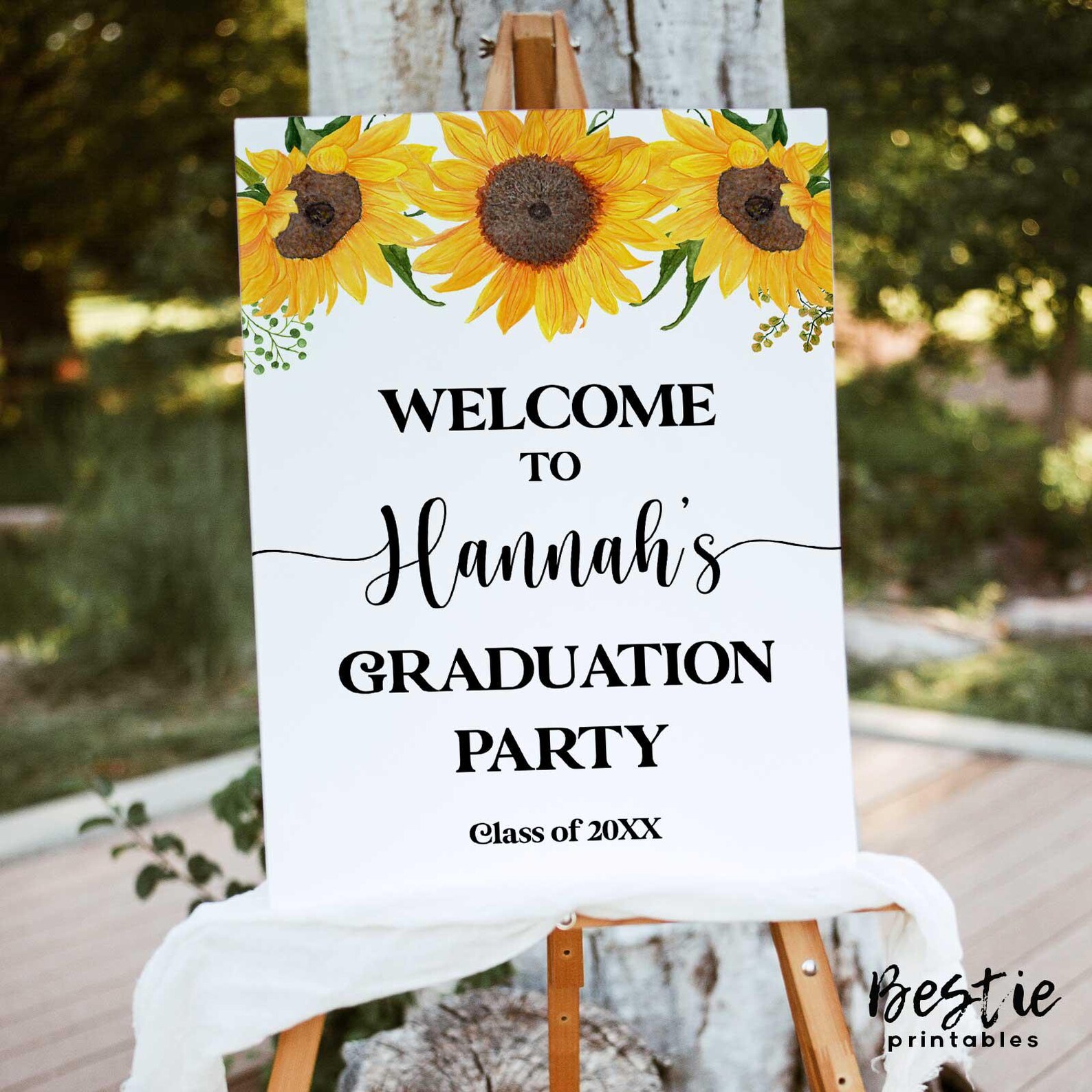Sunflower Graduation Sign, Sunflower Graduation Party Decorations ...