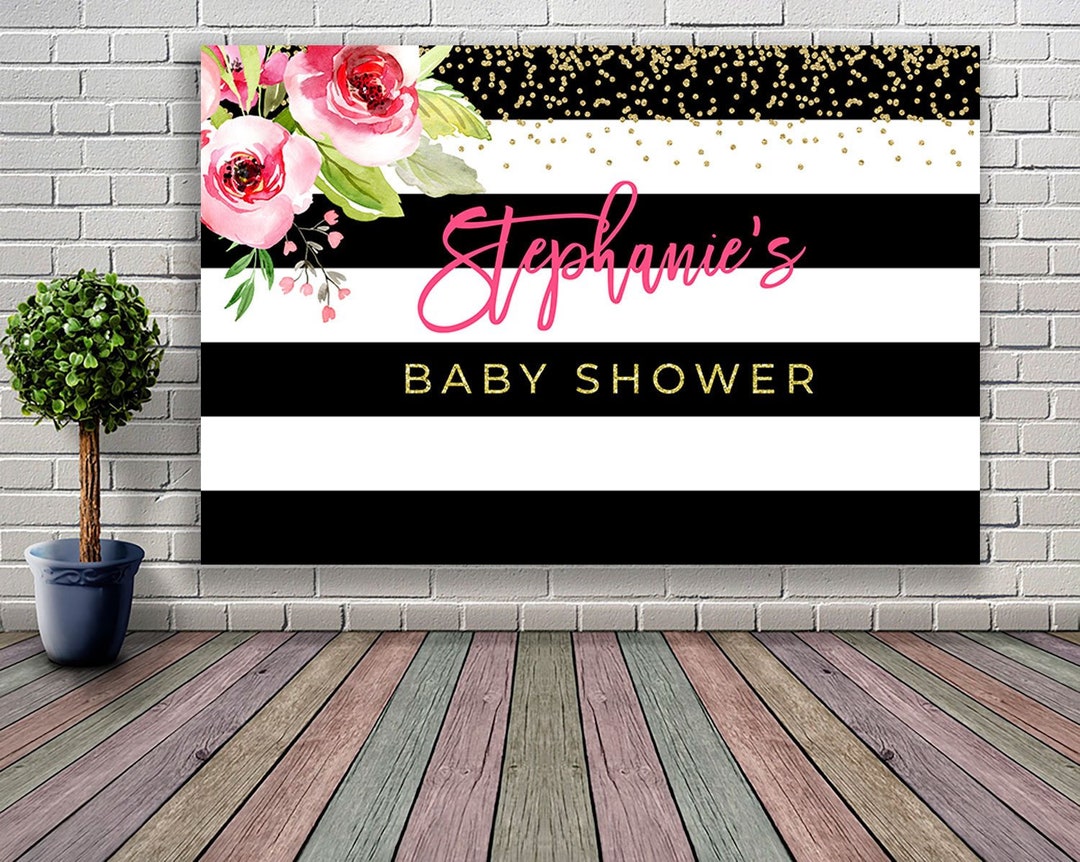 Girl Baby Shower Decorations Girl Baby Shower Backdrop Girl Baby Shower ...