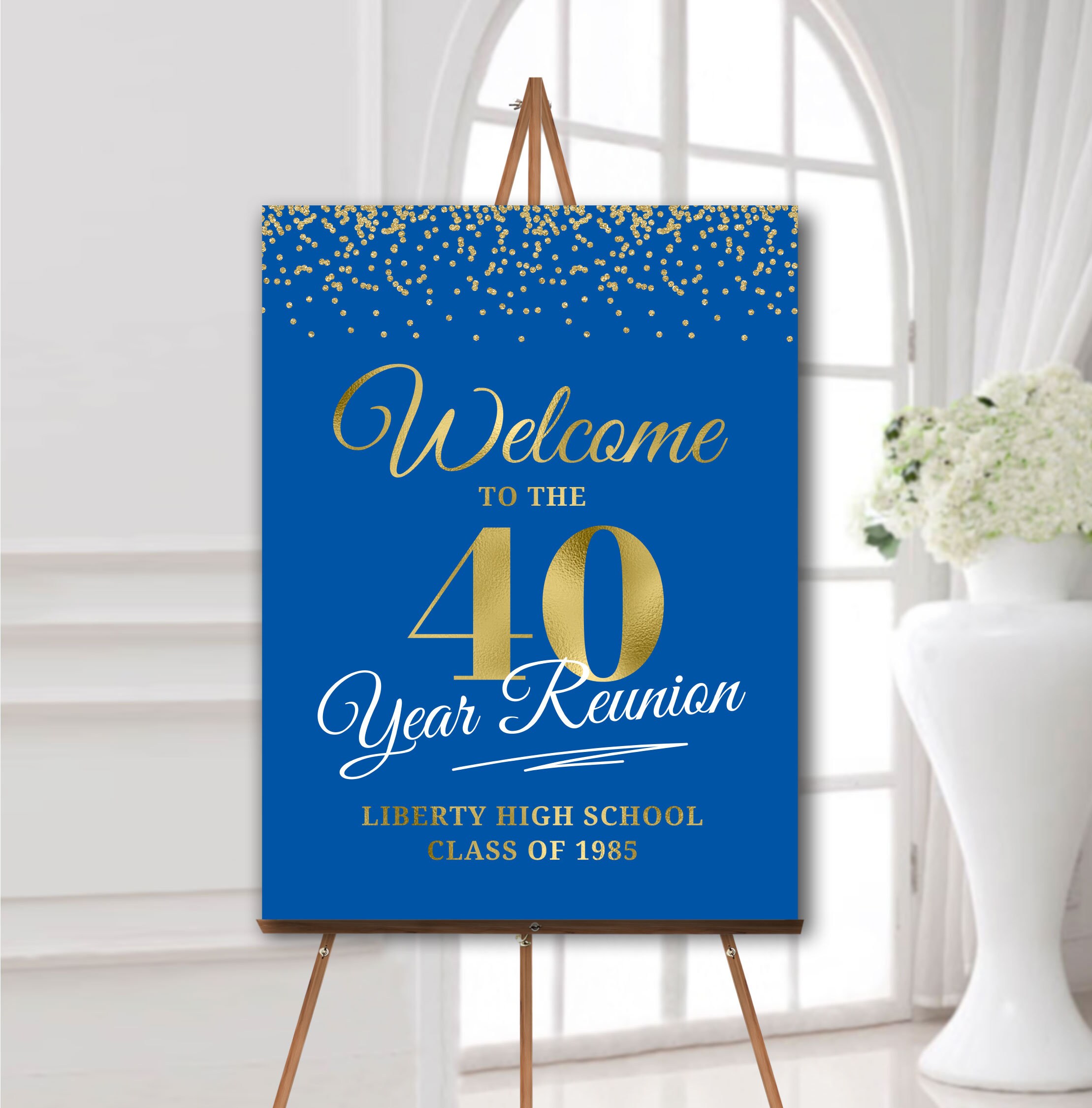 Class Reunion Sign 40th Year High School Reunion Poster College Reunion ...