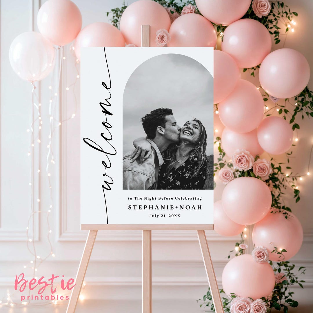 Night Before Welcome Sign, Rehearsal Dinner, Wedding, Couples Shower ...