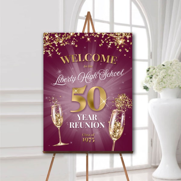 Maroon Class Reunion Invitation - Etsy