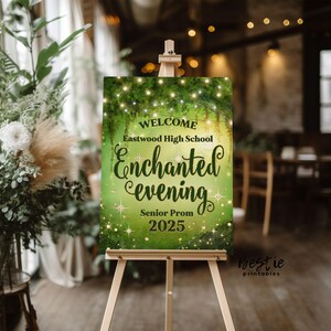 Enchanted Evening Senior Prom 2025, Welcome Poster Board, School Dance ...