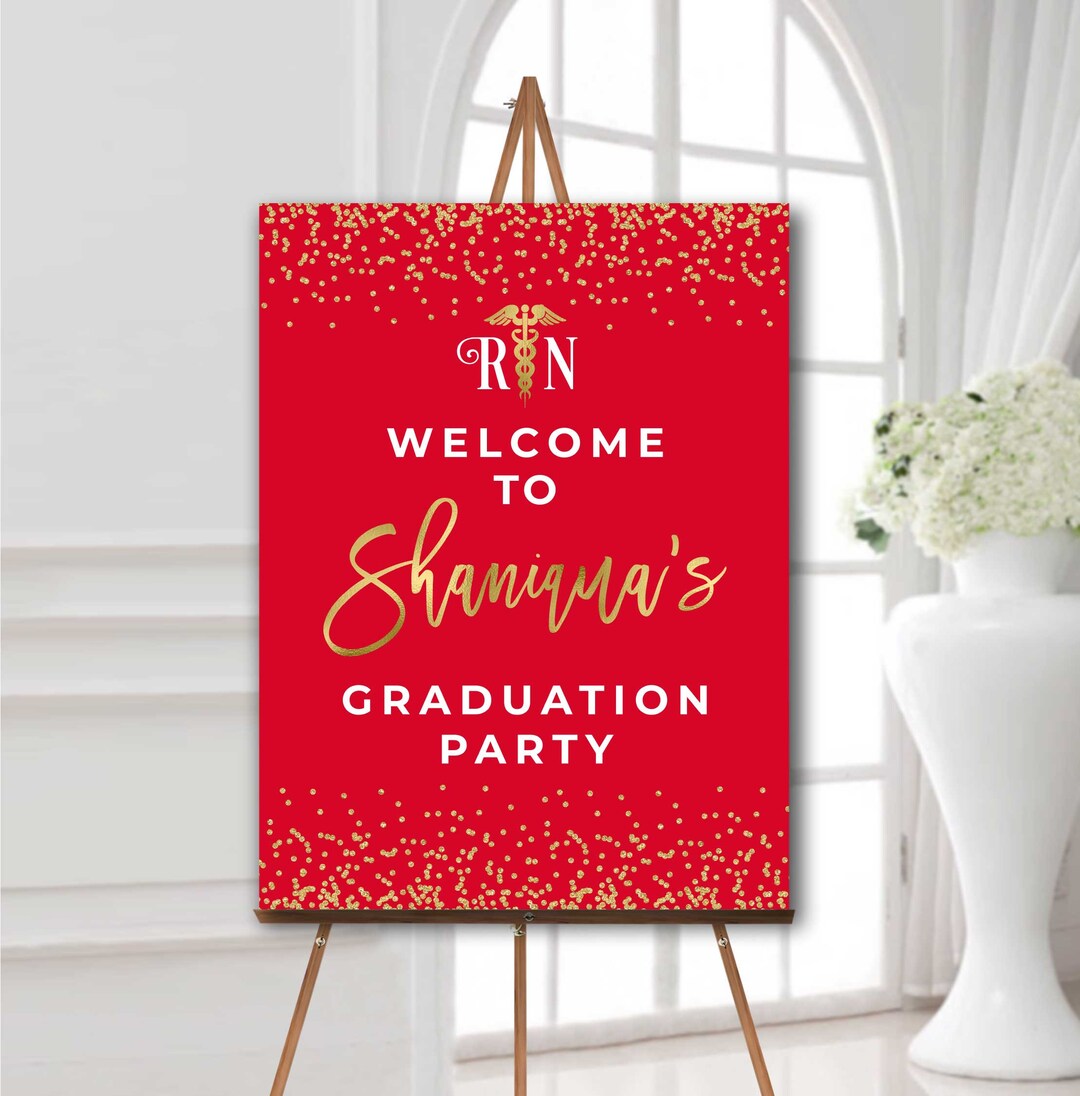 Nurse Graduation Party Welcome Sign Nursing School Graduation - Etsy