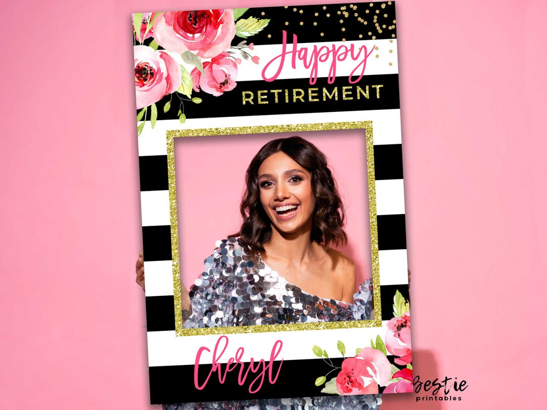 Retirement Party Photo Booth Frame, Retirement Celebration Decorations ...