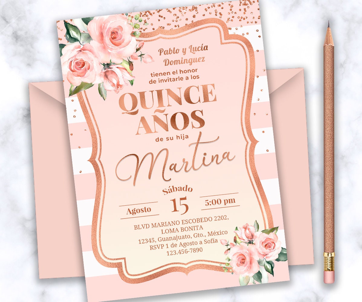 DESCARGA DIGITAL Quince Años invitación Quinceanera invita | Etsy