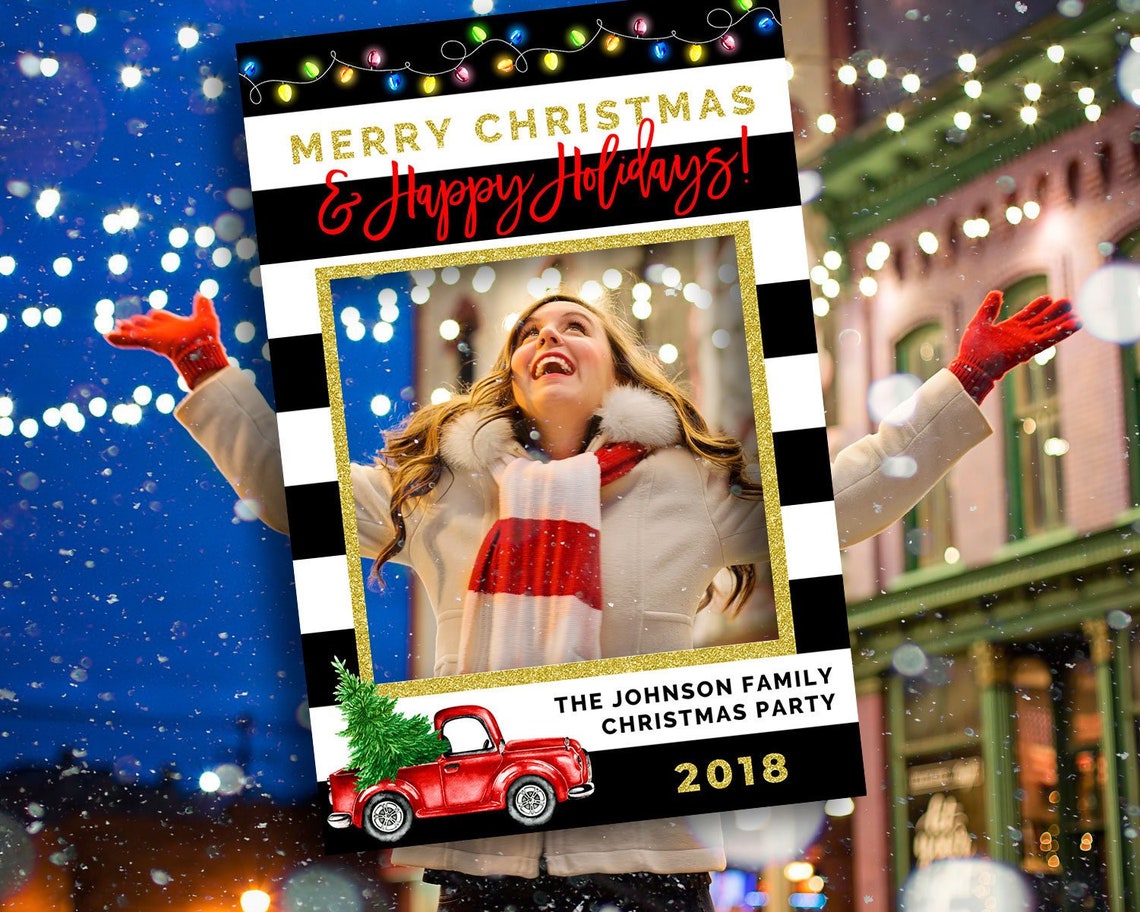 PRINTABLE Photo booth frame Christmas party decorations ideas | Etsy