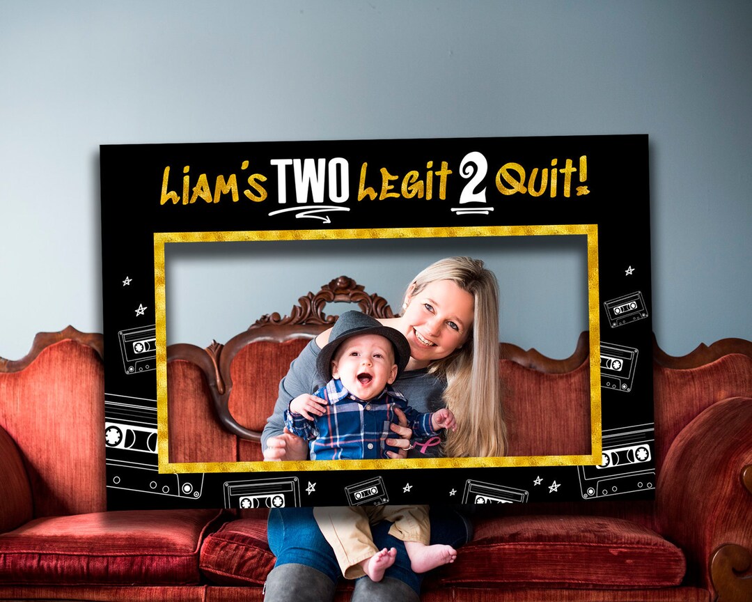 Two Legit Birthday Frame Two Legit Birthday Party Decorations - Etsy