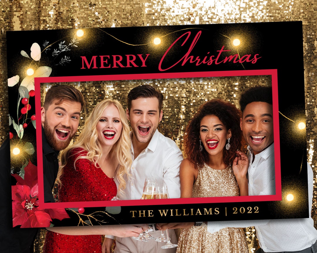 Christmas Party Photo Frame Holiday Party Photo Prop Christmas - Etsy