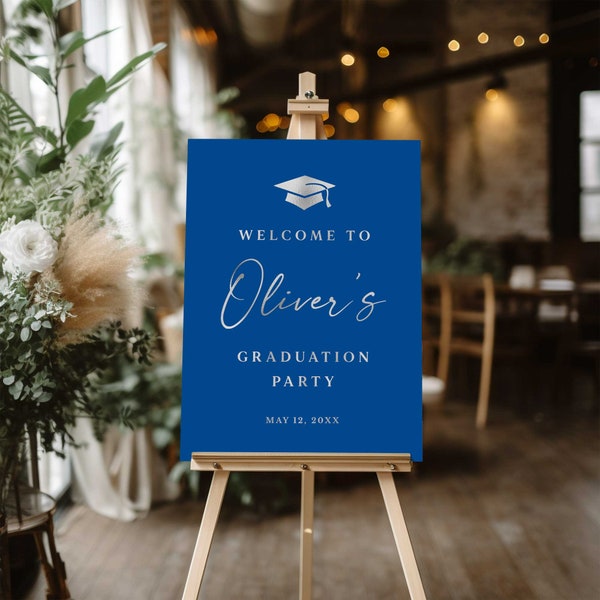 Royal Blue Custom Graduation Sign - Etsy