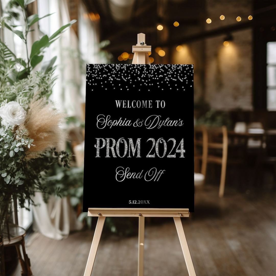 Prom Send off Party Sign, Senior Prom Send-off Poster, Welcome Sign ...