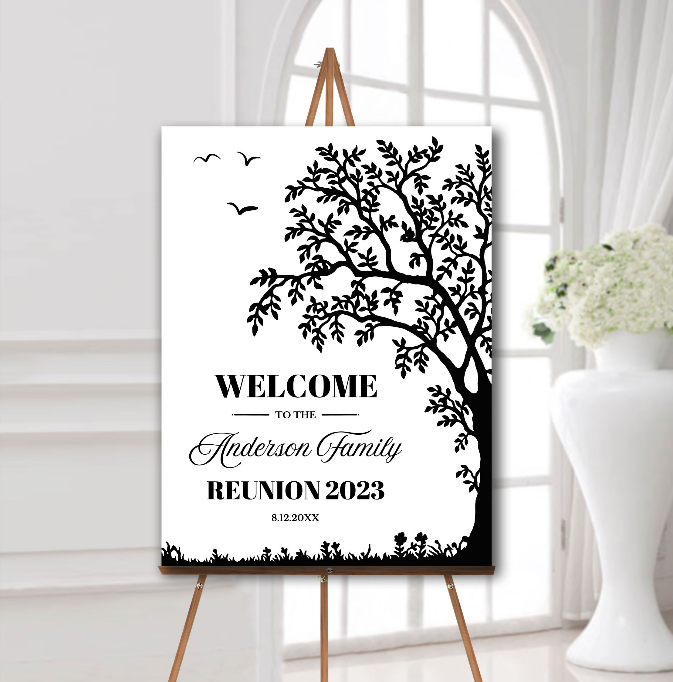 Family Reunion Welcome Sign 2023 Elegant Printed Foam Board or Poster ...