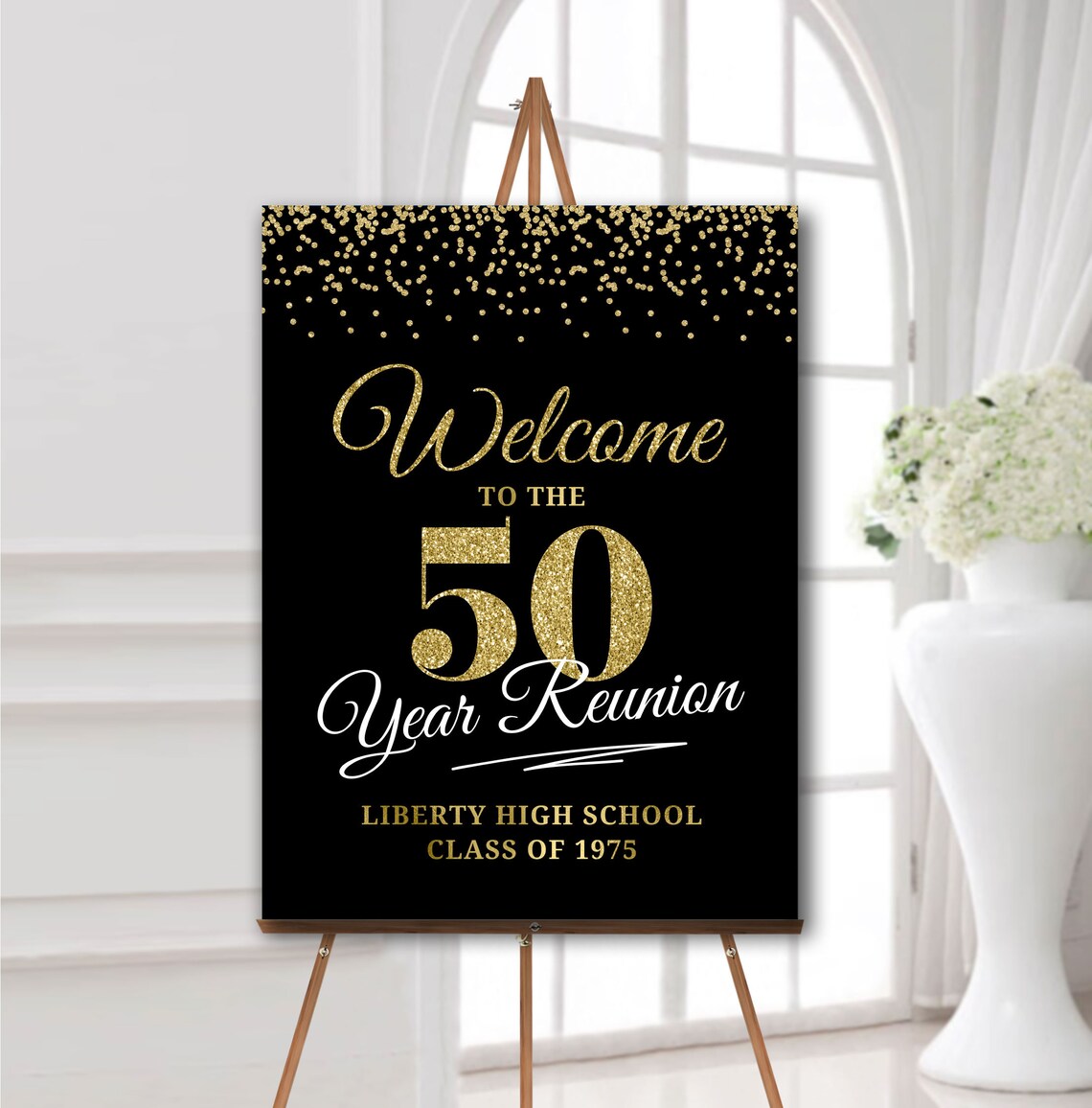 Class Reunion Sign 50th Class Reunion Sign High School Reunion Sign ...