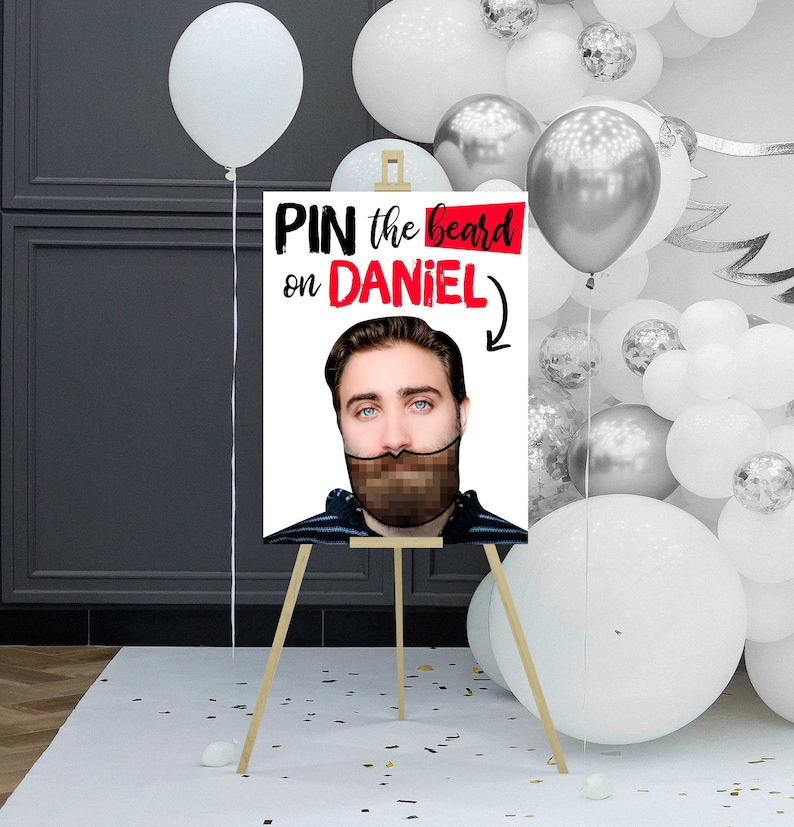 Pin the Beard Hair on Birthday Man, Bachelorette Party, Pin the Tail on ...