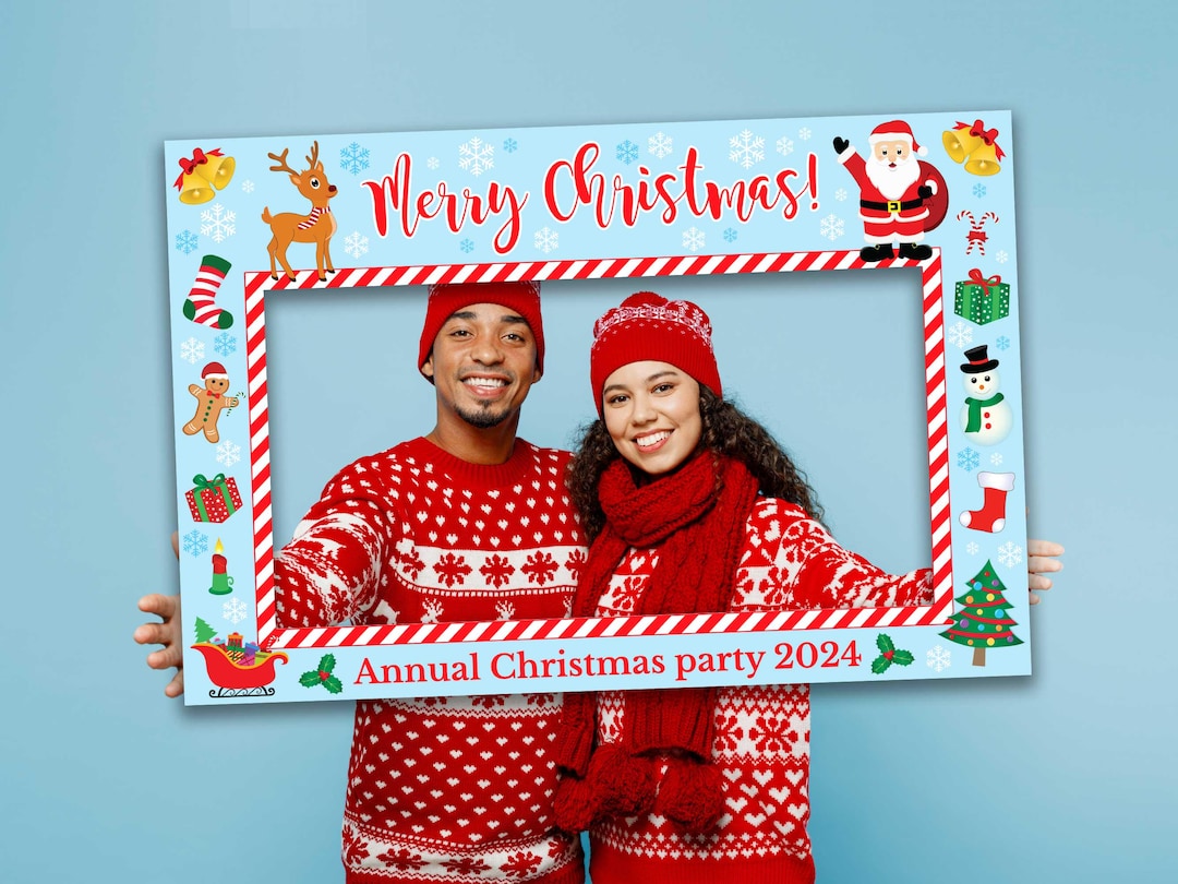 Christmas Party Photo Frame, Holiday Party Photo Prop, Christmas Party ...