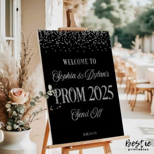 Prom Send off Party Sign, Senior Prom Send-off Poster, Welcome Sign ...
