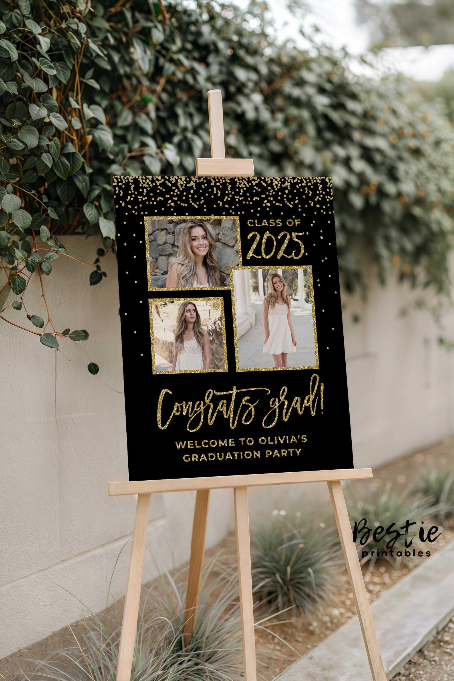 Graduation Party Welcome Sign With Picture, Graduation Photo Collage ...