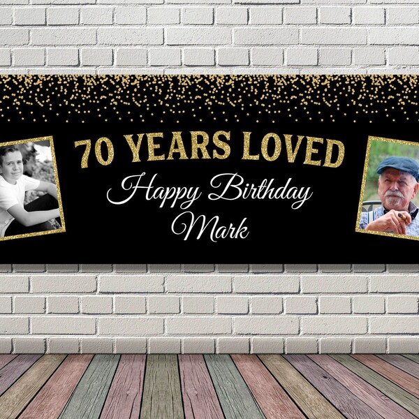 70th Birthday Backdrop - Etsy